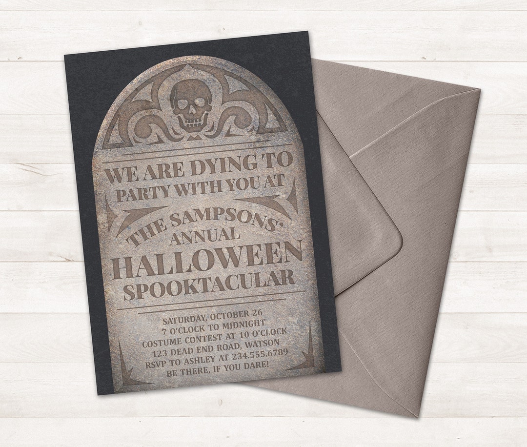 Halloween Invitation, Printable Halloween Party Invitations, Halloween ...