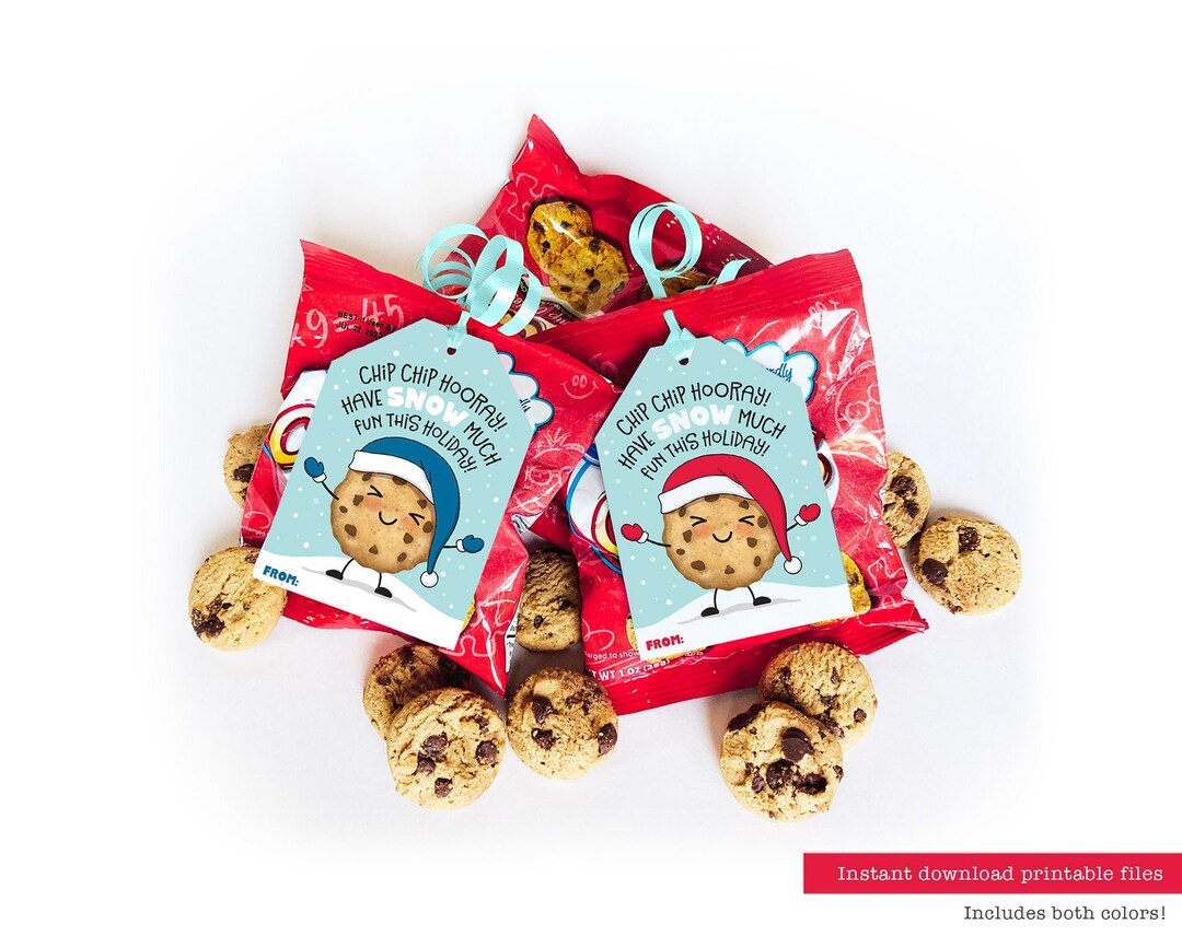 Printable Holiday Treat Tags Classroom Treat Bag Christmas Tags ...