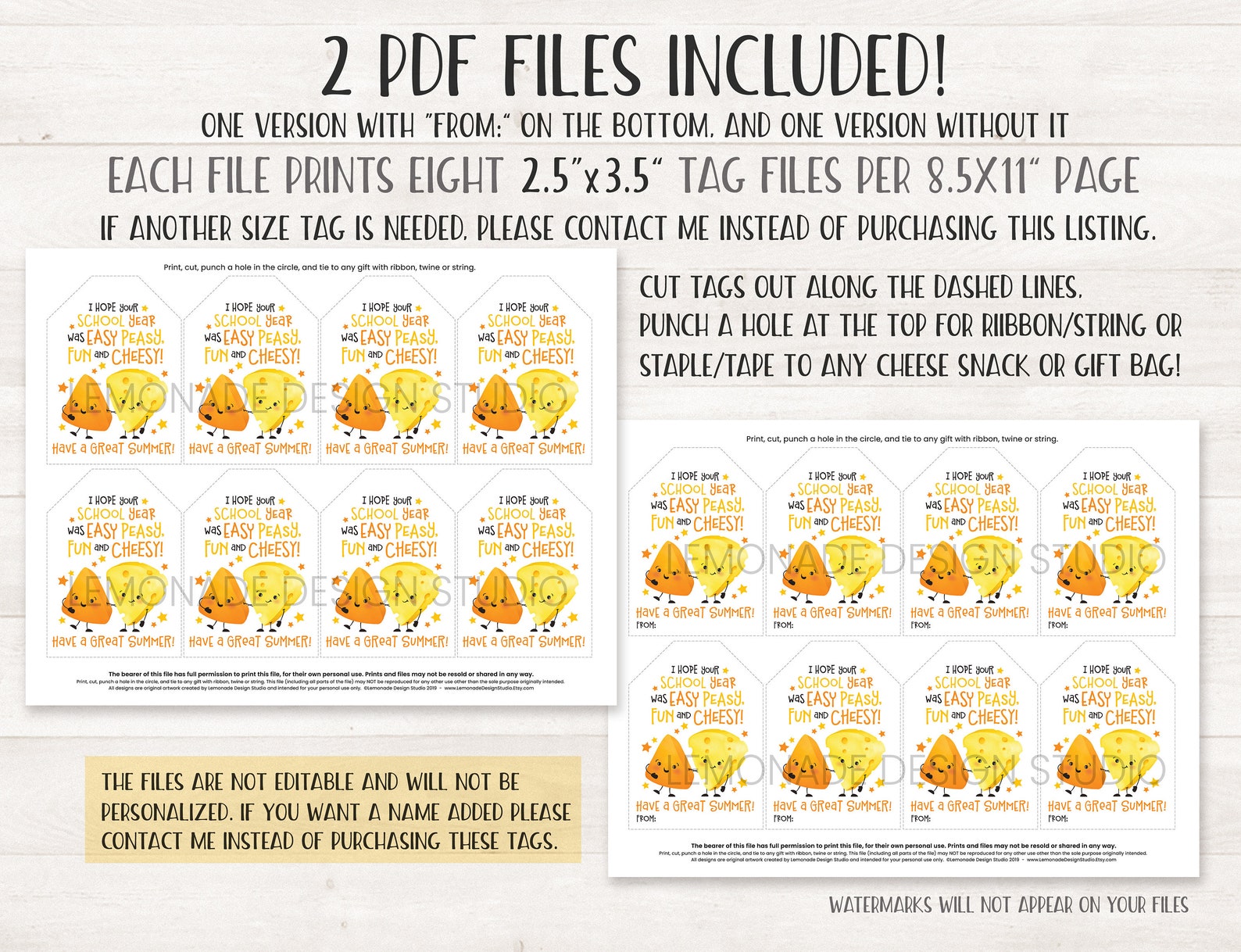 Printable Last Day of School Tag Classroom Snack Friend Tags - Etsy