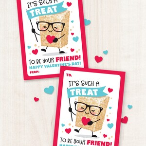 Kids Classroom Valentines Printable Valentine Tags for Crispy Rice ...