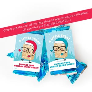 Printable Holiday Treat Tags Classroom Treat Bag Christmas Tags ...