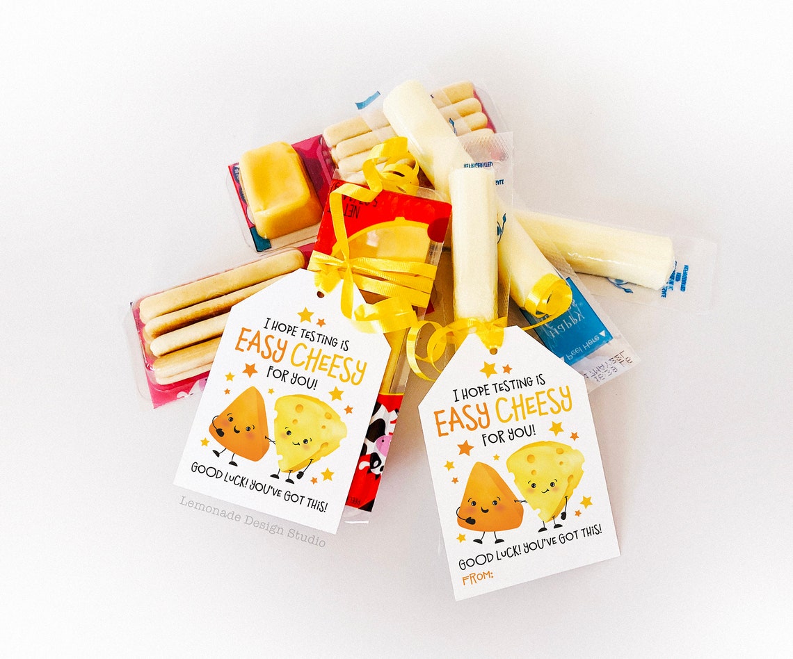 Printable Testing Day Snack Tag Classroom Treat Tag Cheese - Etsy