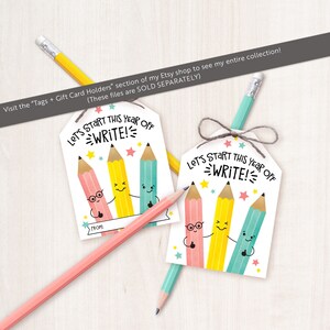 Printable Back to School Supplies Gift Tags Classroom First Day of ...