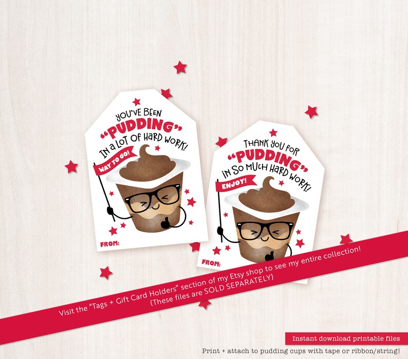 Printable Christmas Treat Tags Pudding Cup Tags School Labels - Etsy
