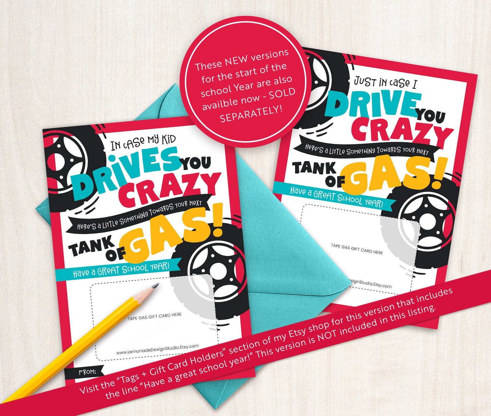 PRINTABLE Teacher Appreciation Week Gift Gas Gift Card Holder - Etsy