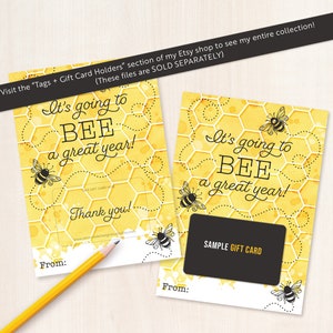 PRINTABLE Gift Card Holder Friend Thank You Gift Beeing Bee Card ...