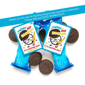 Printable Testing Snack Mix Tags Classroom Treat Tag Pretzel Mix Snack ...