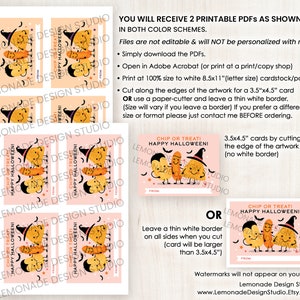 Printable Halloween Trick or Treat Tags Chip Tags Classroom Halloween ...