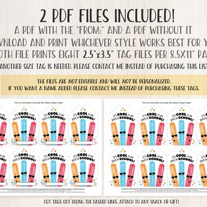 Back to School Printable Tag Classroom Treat Tag First Day of School ...