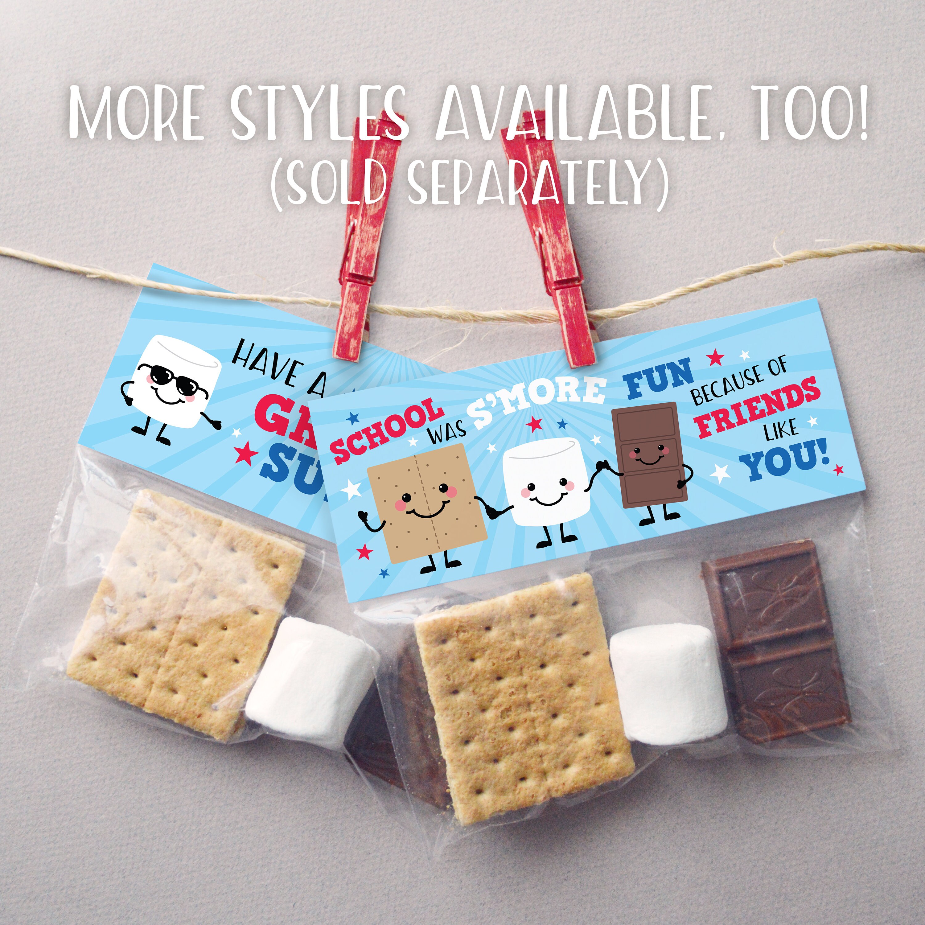 PRINTABLE End Year Gift Tags Smores Tags S'mores Favor | Etsy