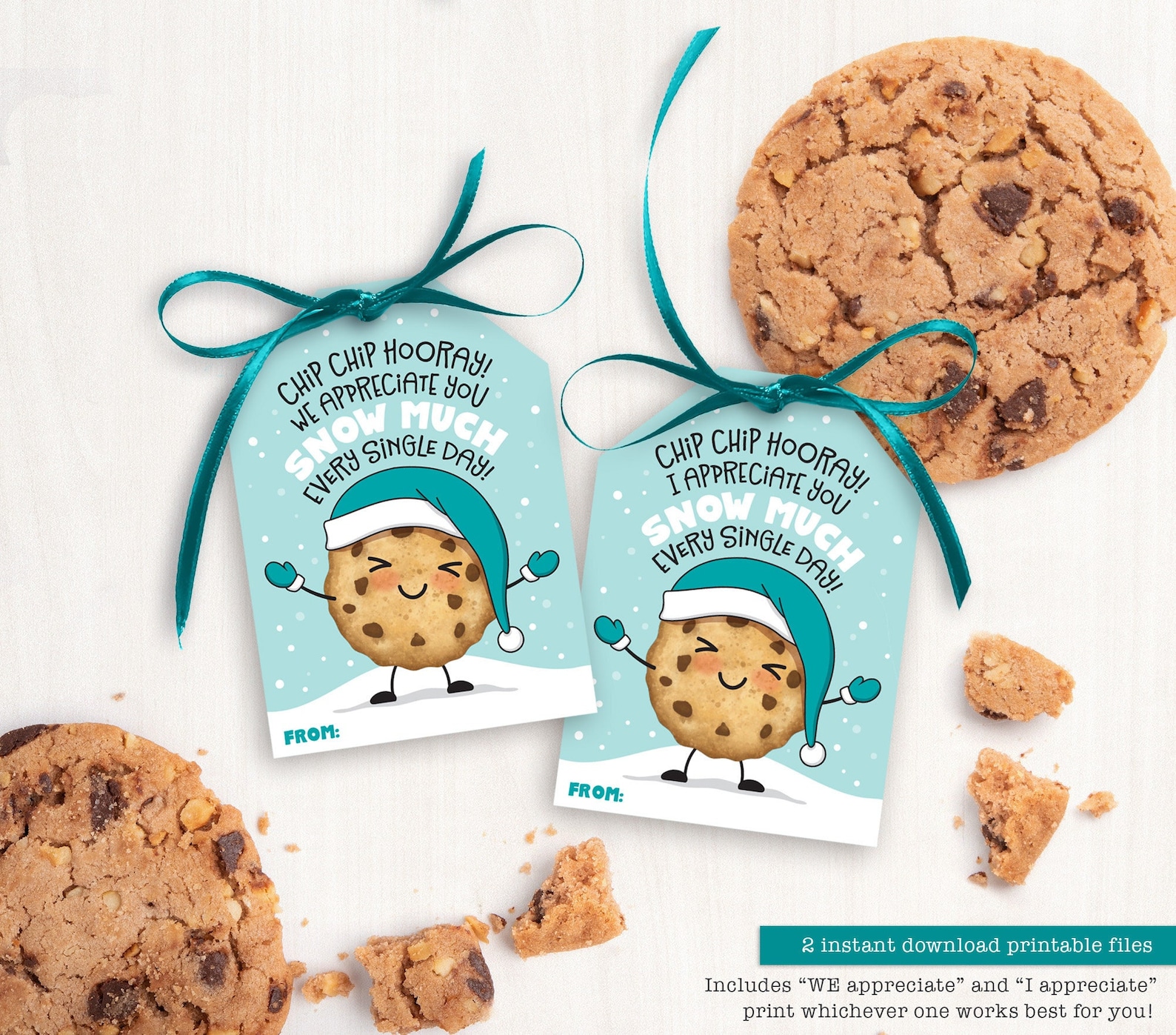 Printable Holiday Cookie Tags Christmas Gift Tags Chocolate - Etsy