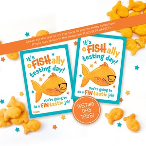Printable First Day of School Tag Classroom Snack Tag Gold Fish ...