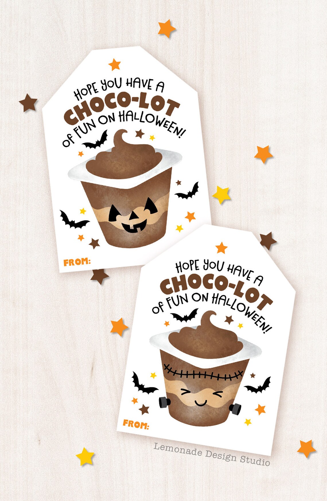 Printable Halloween Tags Pudding Tags School Lunch Notes Halloween ...