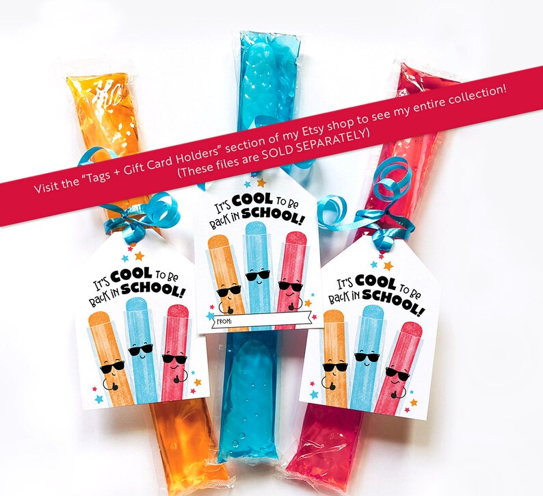 Printable Back to School Gift Tags for Students Snack Tag - Etsy