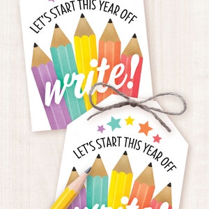 Back to School Printable Gift Tag Classroom First Day of School ...