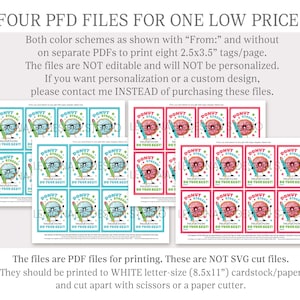 Printable Testing Day Treat Tag Classroom Donut Tag Good Luck Card Gift ...