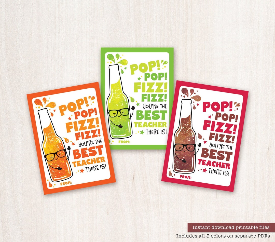 Printable Teacher Appreciation Week Tags Soda Tags Teacher Thank You ...