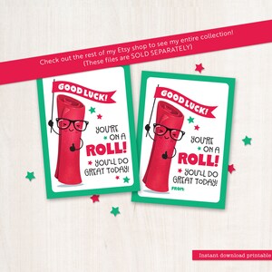 Printable Testing Day Treat Tag Classroom Donut Tag Good Luck Card Gift ...