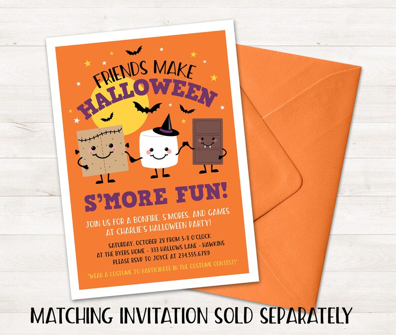 PRINTABLE Halloween Smore Tags Halloween Tags Smores Treat Bag Tags S ...