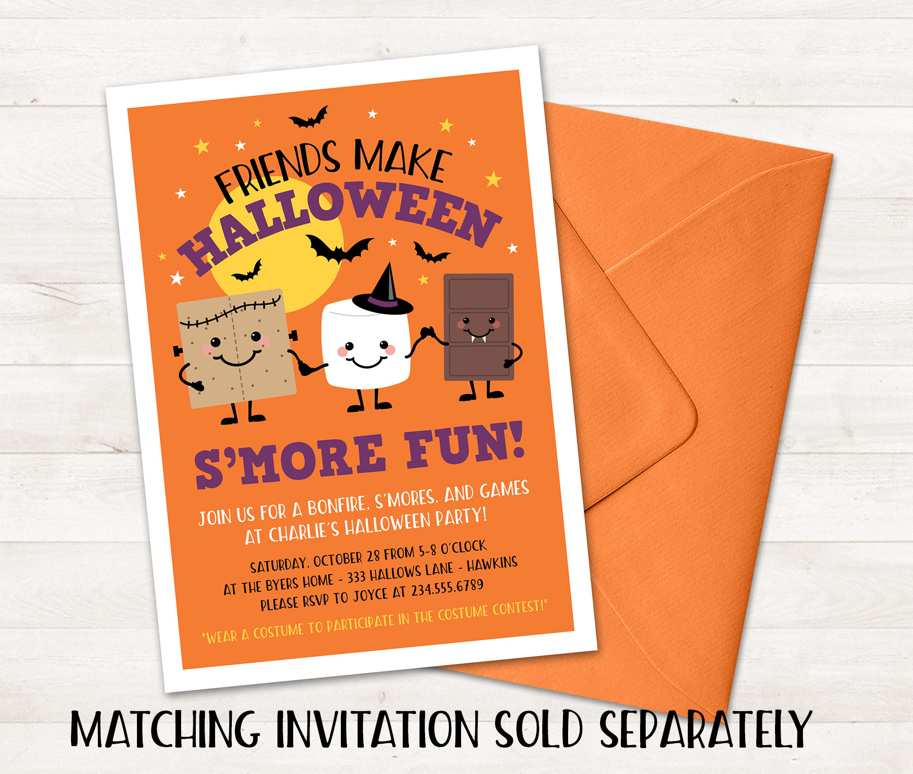 PRINTABLE Halloween Smore Tags Halloween Tags Smores Treat Bag | Etsy