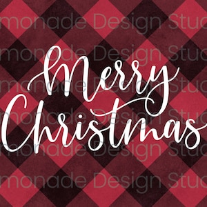 PRINTABLE Buffalo Plaid Christmas Decor Merry Christmas Sign Holiday ...