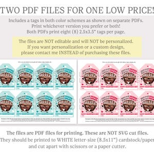 Printable Valentine Treat Tags Valentine Gifts for Kids Chocolate ...