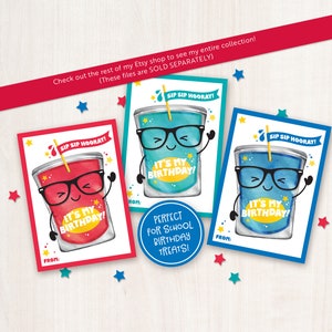 Printable Birthday Treat Tag Classroom Treat Bag Mini Muffins Snack ...