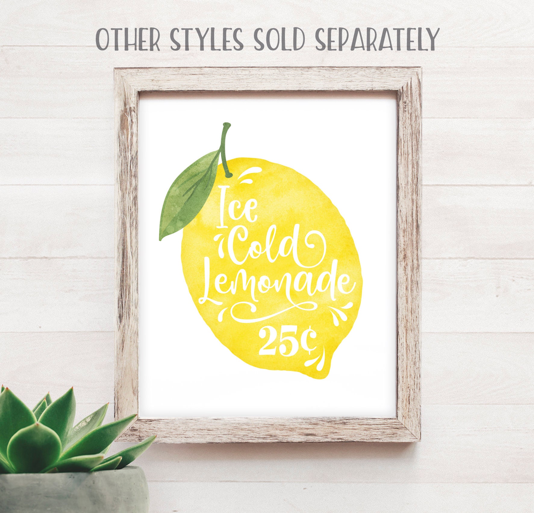 PRINTABLE Lemonade Sign Lemonade Stand Sign Farmhouse Decor | Etsy