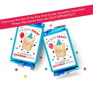 Printable Birthday Treat Tag for Crispy Rice Treats Classroom Birthday ...