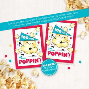 100 Days of School Printable Tag Classroom Snack Tag Chip Bag Tags Gift ...