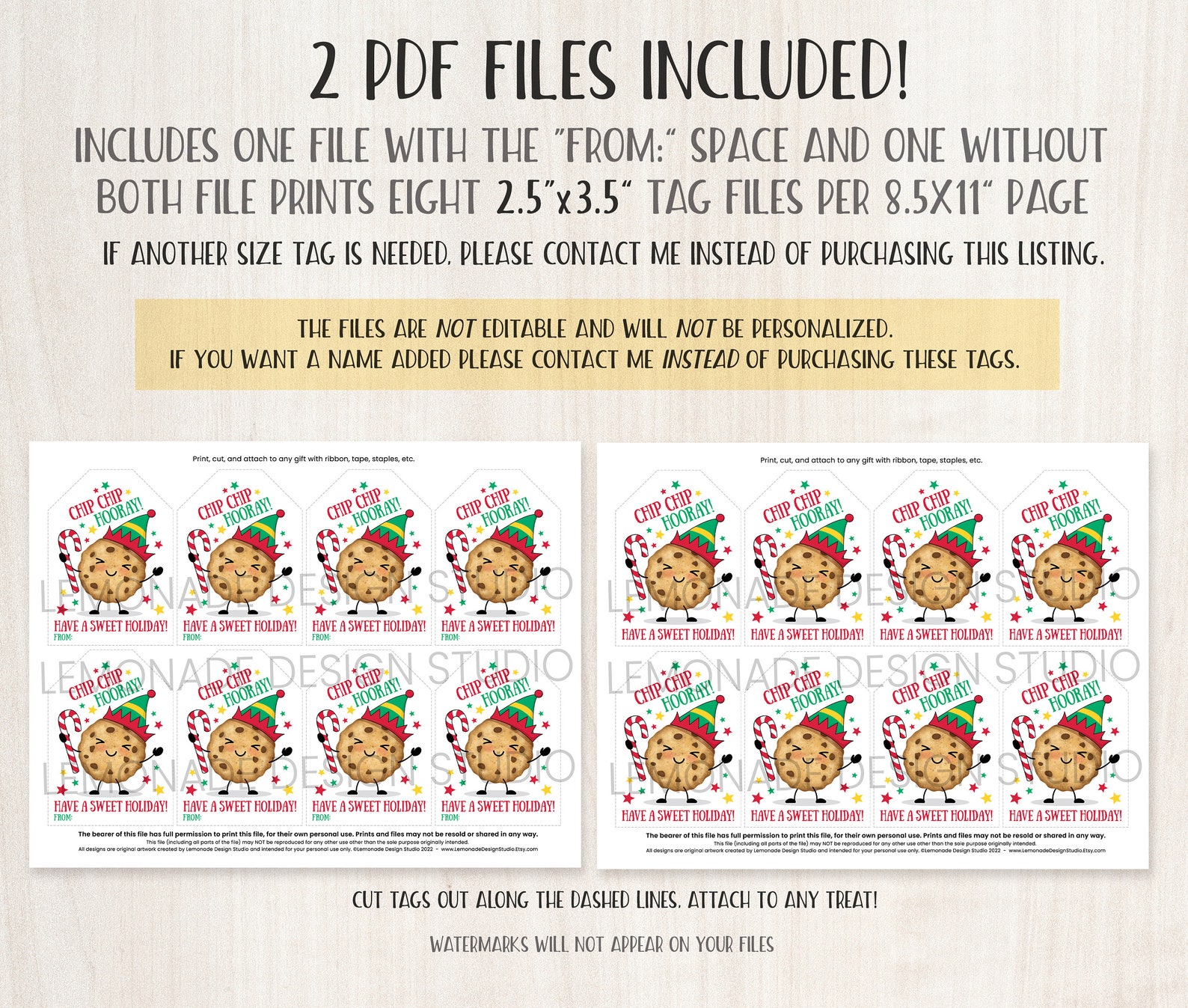 Printable Holiday Treat Tags Classroom Treat Bag Christmas - Etsy