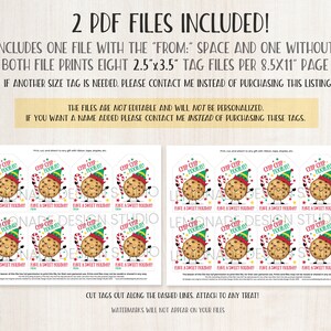 Printable Holiday Treat Tags Classroom Treat Bag Christmas Tags ...