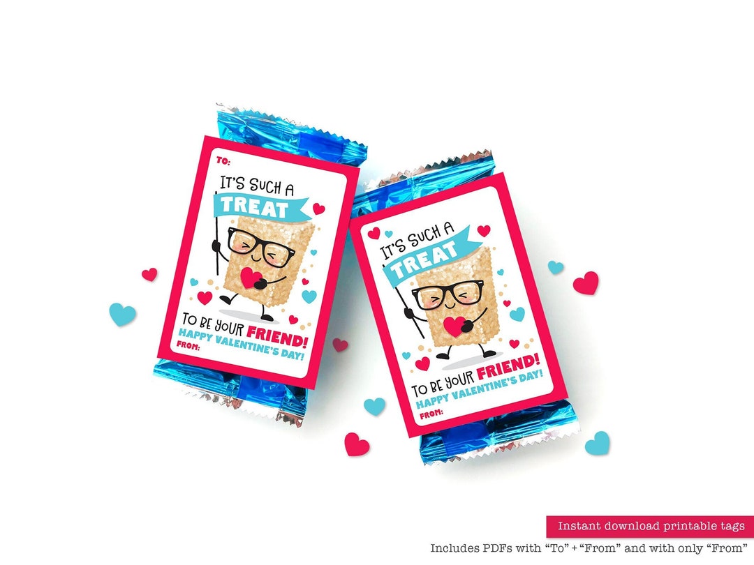 Kids Classroom Valentines Printable Valentine Tags for Crispy Rice ...