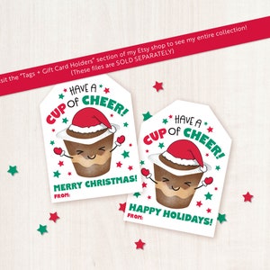 PRINTABLE Christmas Cookie Gift Card Holder Bakery Gift Card Holiday ...