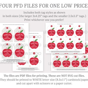 Teacher Appreciation Gift Tag PRINTABLE End of Year Teacher Gift ...