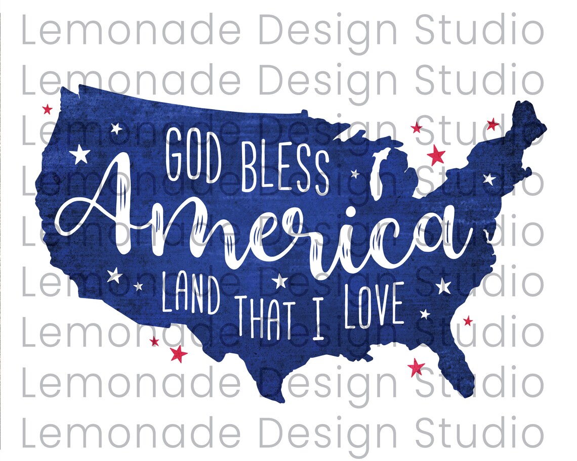 Patriotic Decor PRINTABLE God Bless America Sign Rustic Home - Etsy