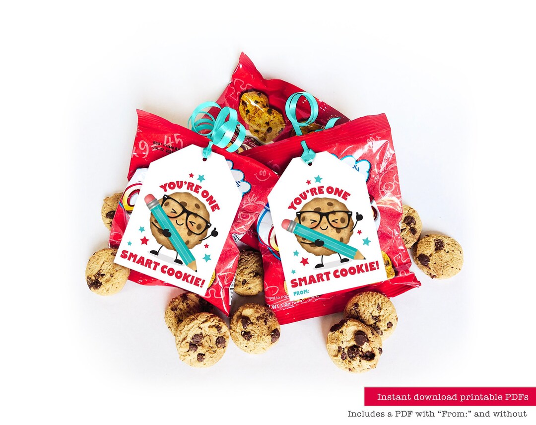 Printable One Smart Cookie Classroom Treat Tag Cookies Gift Tag Testing ...