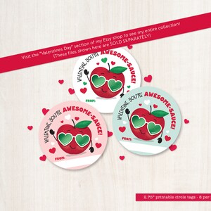 Kids Valentines Kids Valentine Cards Applesauce Valentine Tags ...