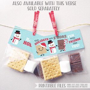 Printable Holiday Treat Tags Classroom Treat Bag Christmas - Etsy