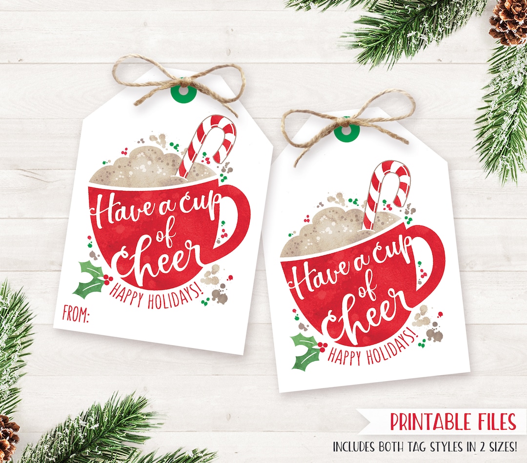 PRINTABLE Holiday Coffee Gift Tags, Teacher Gift Tags Teacher Christmas ...
