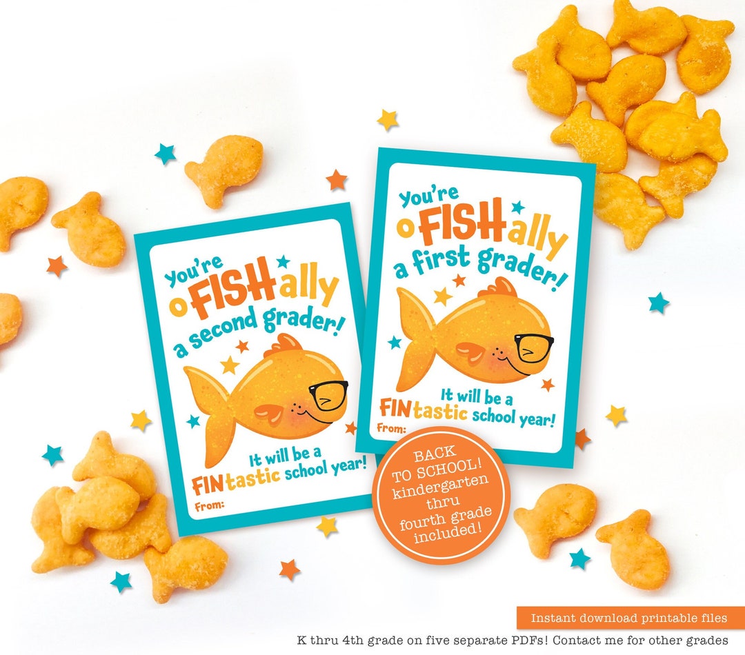 BACK to SCHOOL - O Fish Ally Kindergarten - 4th Grade Goldfish Tags ...