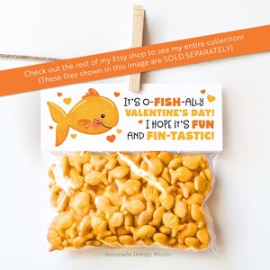 Printable Valentine Tag for Kids Fish Crackers Gummy Fish Goldfish ...