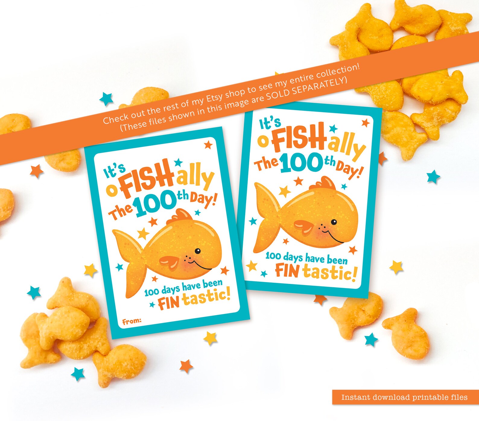 Printable 100th Day of School Tags for Students Snack Tag Classroom ...
