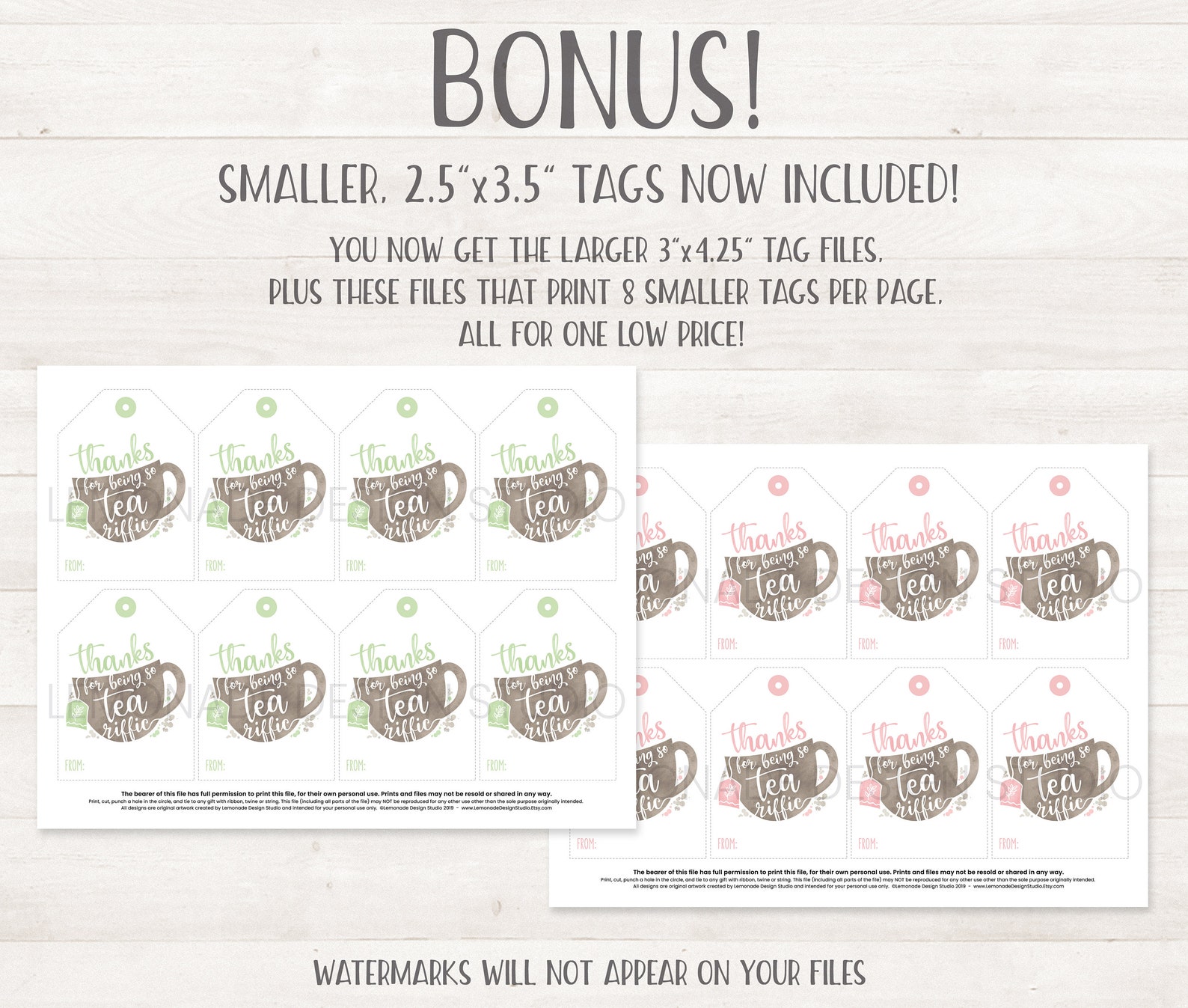 PRINTABLE Teacher Gift Tags Teacher Appreciation Tea Gift - Etsy