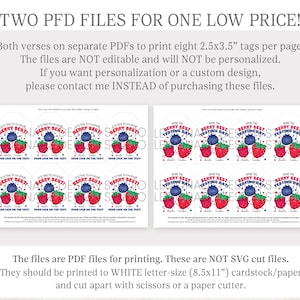Printable Testing Day Snack Tag Classroom Berry Fruit Snacks Berry ...