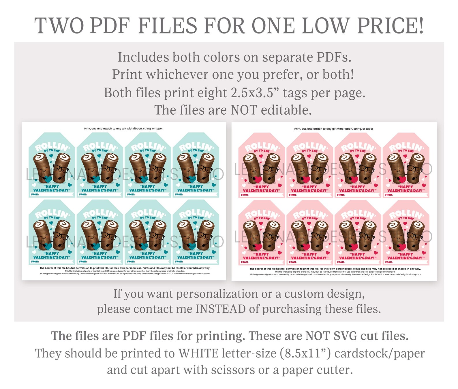 Printable Valentine Treat Tags Valentine Day Cards for Kids Gifts Swiss ...