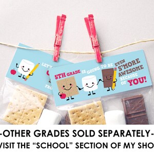 Back to School Gift for Students 1st Grade Printable Smore Tag First ...