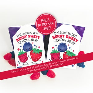 Printable Back to School Fruit Rolls Fruit Tags First Day of School ...
