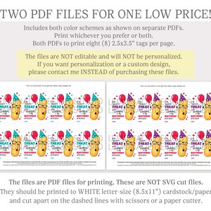 Printable Classroom Birthday Treat Tag Snack Cakes Birthday School ...