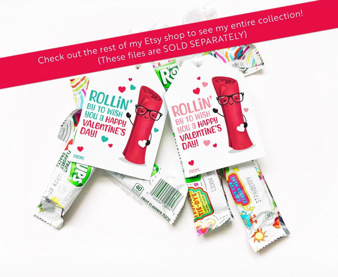 Printable HALF Birthday Treat Tag Classroom Fruit Roll Fruit Snack ...